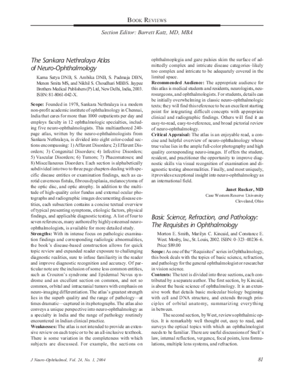 (PDF) Basic Science, Refraction, and Pathology: The Requisites in ...