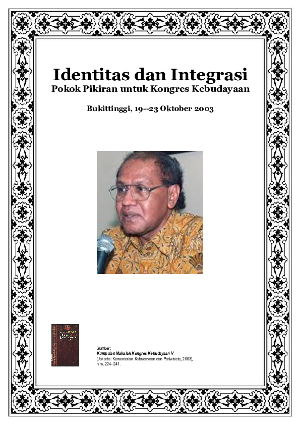(PDF) Ignas Kleden - Makalah - Identitas dan Integrasi: Pokok Pikiran ...