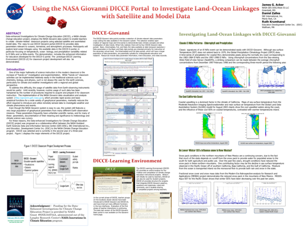(PDF) Using the NASA Giovanni DICCE Portal to Investigate Land-Ocean ...