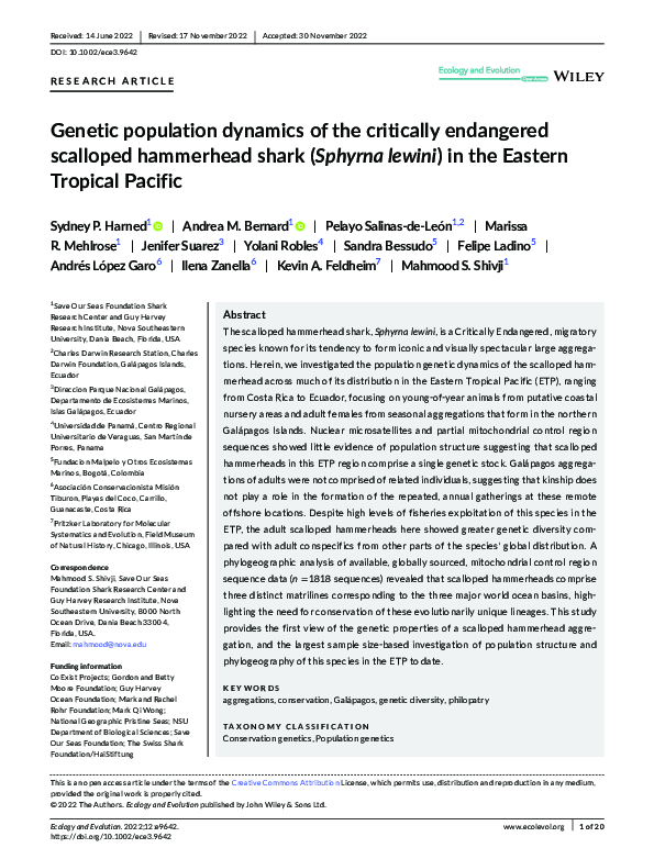 (PDF) Genetic population dynamics of the critically endangered ...