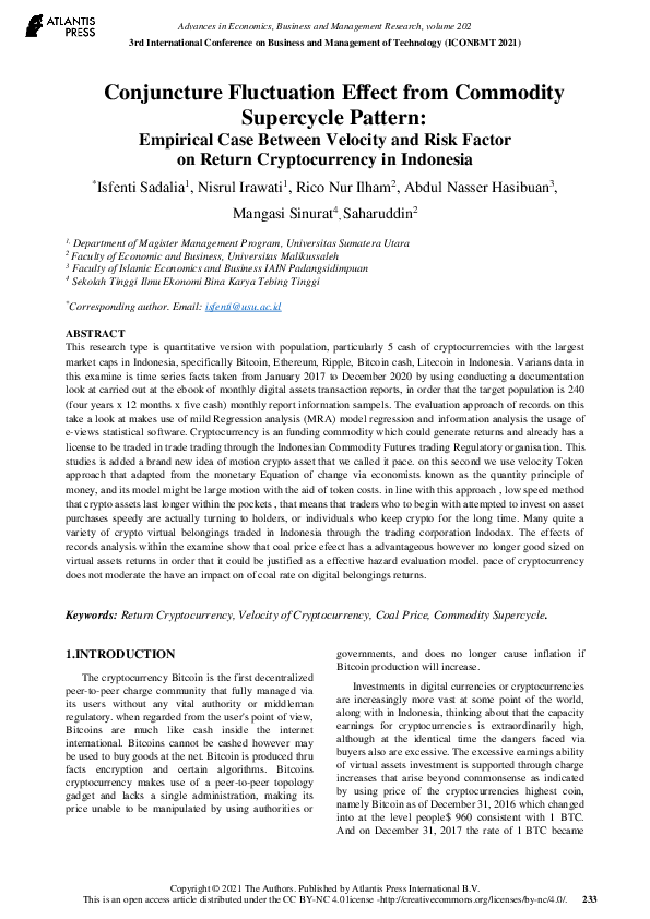 (PDF) Conjuncture Fluctuation Effect from Commodity Supercycle Pattern