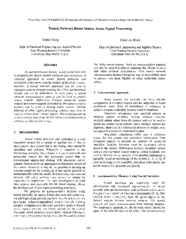 (PDF) Neural network based sensor array signal processing
