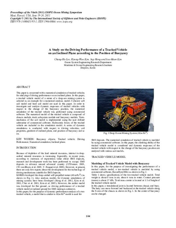 (PDF) A Study On the Driving Performance of a Tracked Vehicle On an ...