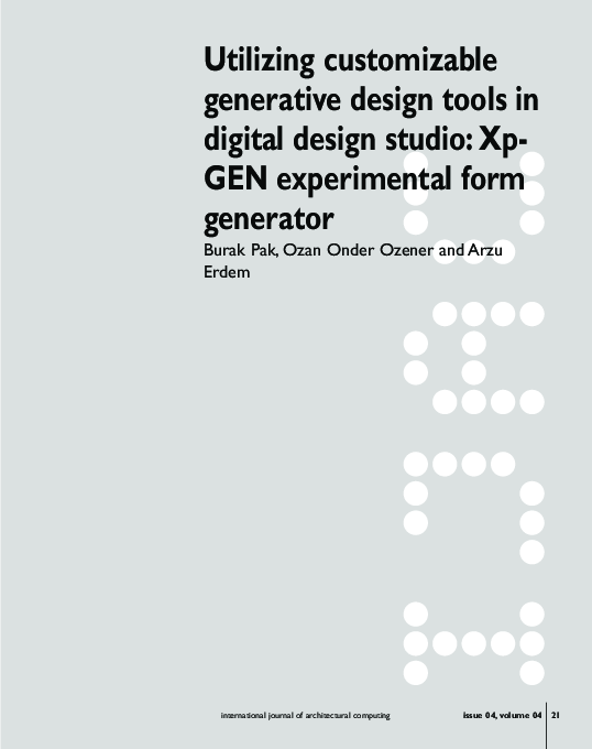 (PDF) Utilizing Customizable Generative Design Tools in Digital Design ...