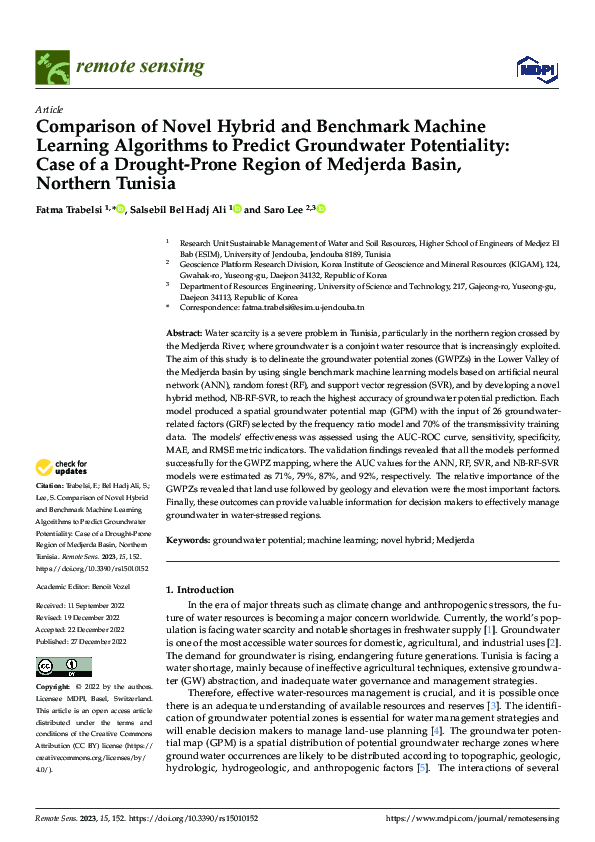 (PDF) Comparison of Novel Hybrid and Benchmark Machine Learning Algorithms to Predict ...
