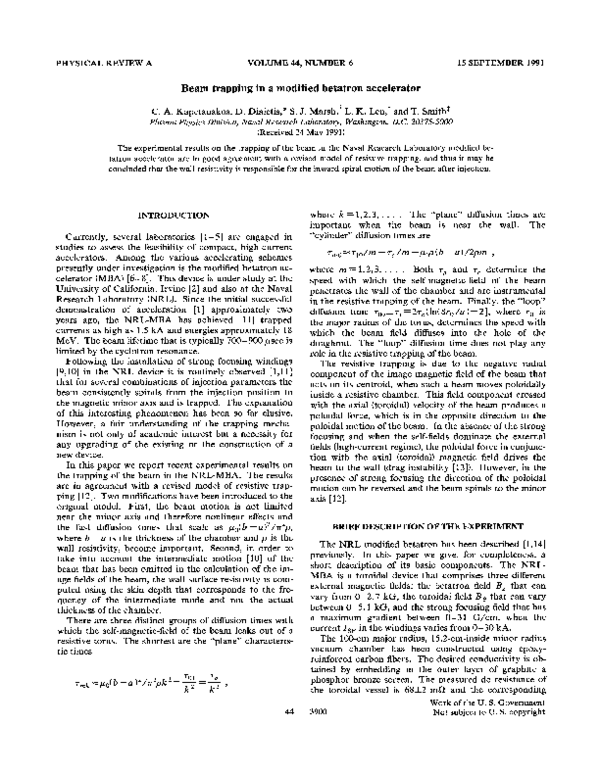 (PDF) Beam trapping in a modified betatron accelerator