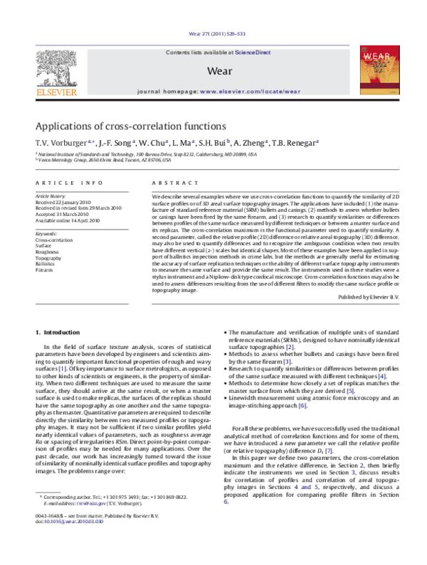 (PDF) Applications of cross-correlation functions | sơn bùi - Academia.edu