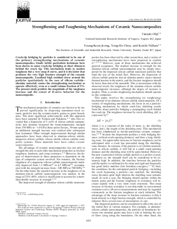 (PDF) Strengthening and Toughening Mechanisms of Ceramic Nanocomposites