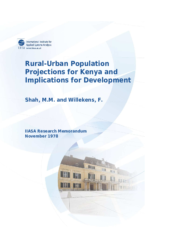 (PDF) Rural-urban population projections for Kenya and implications for ...