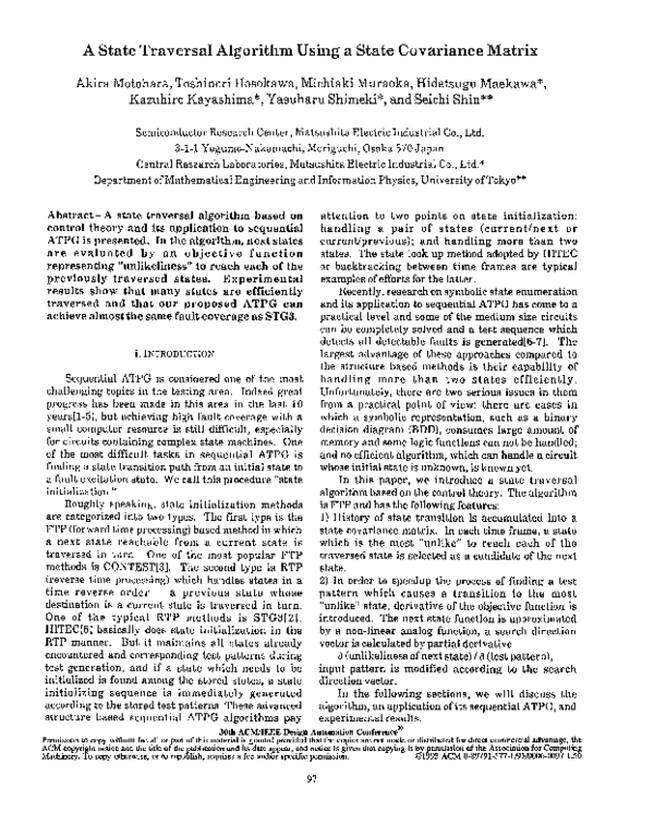 Pdf A State Traversal Algorithm Using A State Covariance Matrix