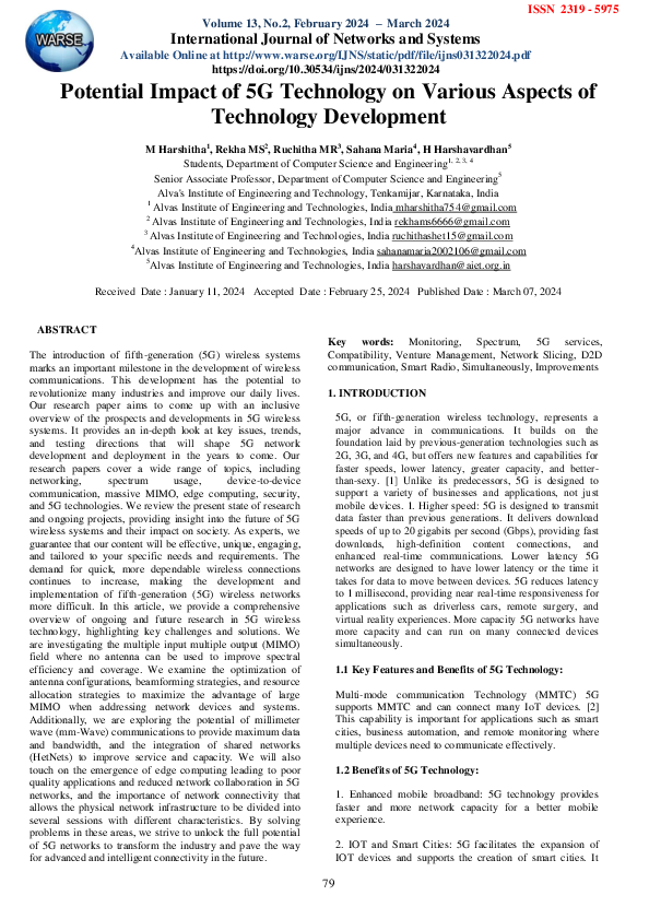 (PDF) Potential Impact of 5G Technology on Various Aspects of ...