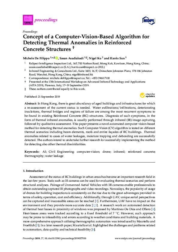 Pdf Concept Of Computer Vision Based Algorithm For Detecting Thermal Anomalies In Reinforced