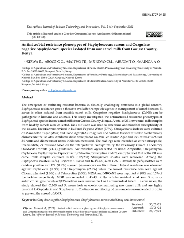 Pdf Antibiotic Profile Of Staphylococcus Aureus And Coagulase Negative Staphylococci Species