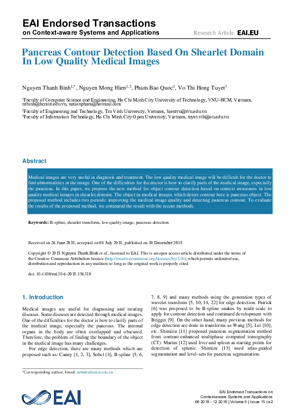 (PDF) Pancreas Contour Detection Based On Shearlet Domain In Low ...