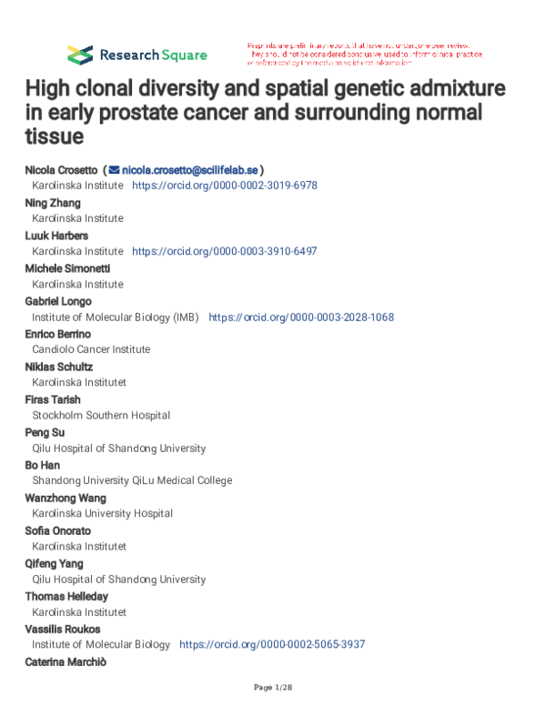 (PDF) High clonal diversity and spatial genetic admixture in early ...