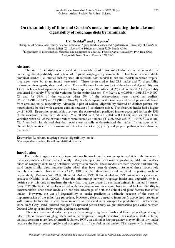 (PDF) On the suitability of Illius and Gordon\'s model for simulating ...