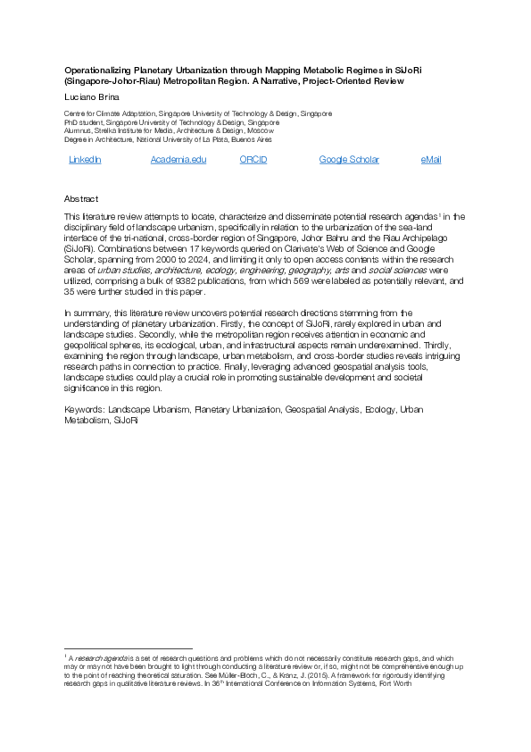 (PDF) Operationalizing Planetary Urbanization through Mapping Metabolic ...