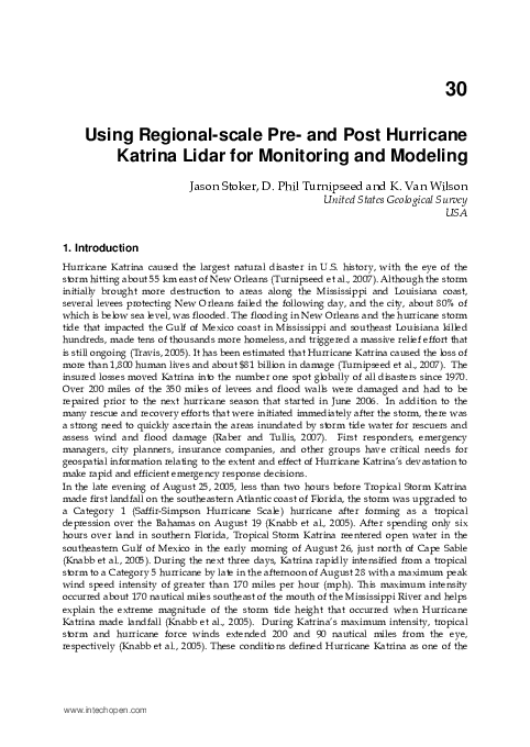 (PDF) Using Regional-scale Pre- and Post Hurricane Katrina Lidar for Monitoring and Modeling