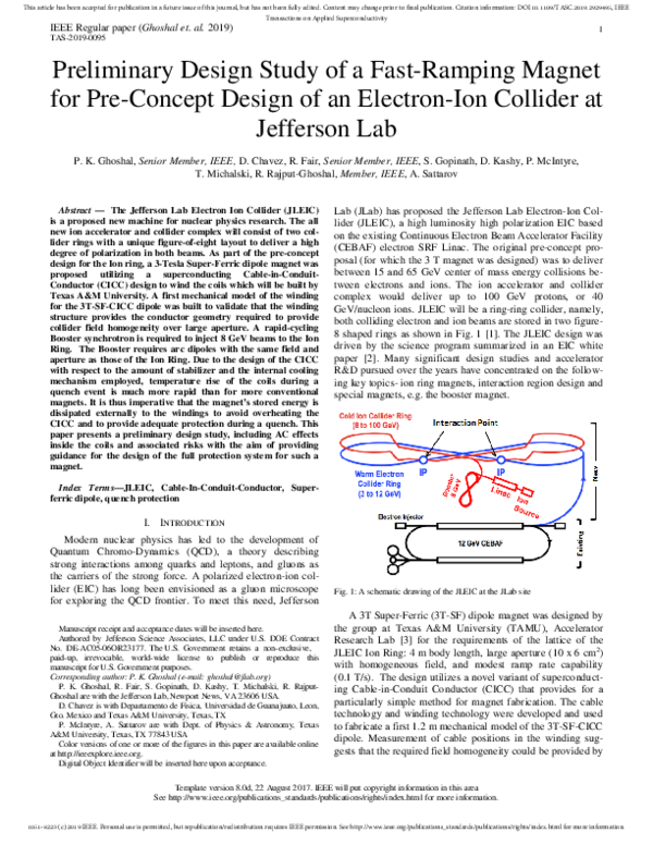 (PDF) Preliminary Design Study of a Fast-Ramping Magnet for Preconcept ...