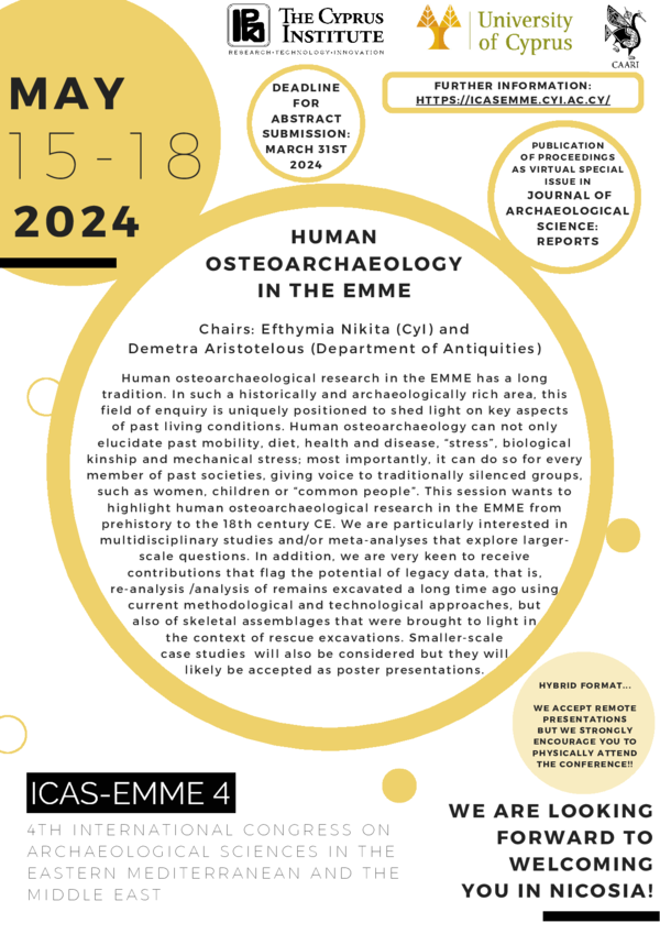 (PDF) ICAS EMME 4 HUMAN OSTEOARCHAEOLOGY IN THE EMME