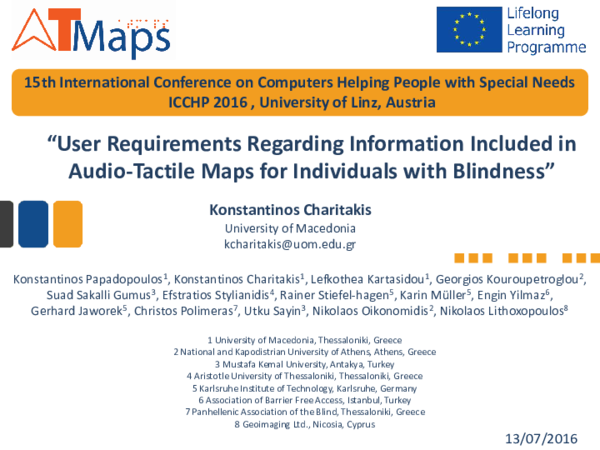 (PDF) User Requirements Regarding Information Included in Audio-Tactile ...