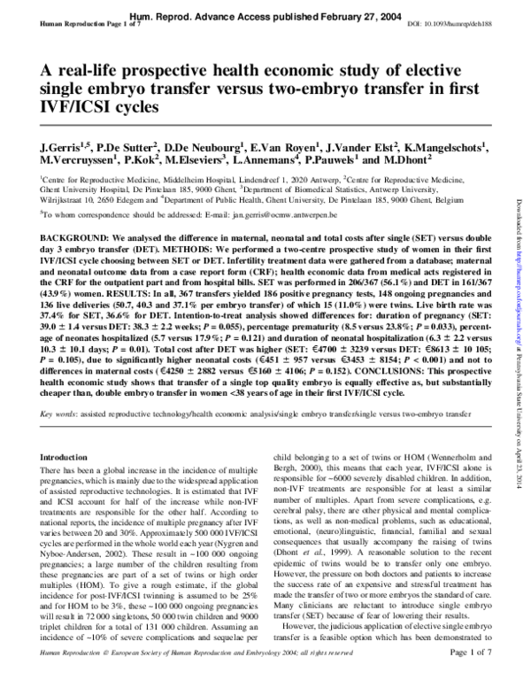 (PDF) A real-life prospective health economic study of elective single ...