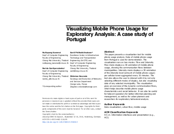 (PDF) Visualizing mobile phone usage for exploratory analysis