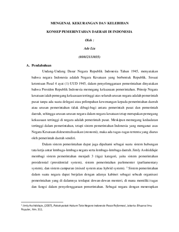 (PDF) MENGENAL KEKURANGAN DAN KELEBIHAN
