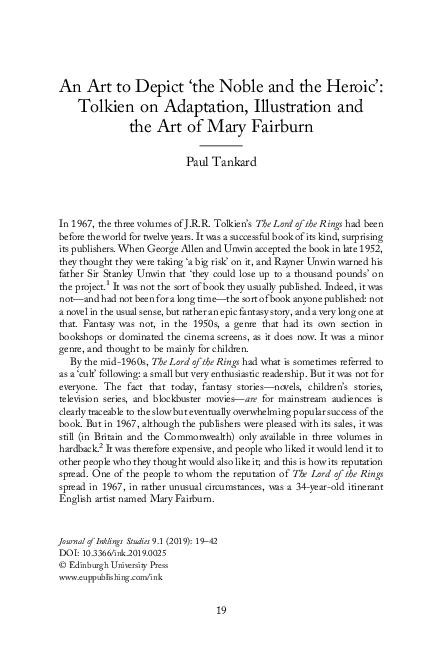 (PDF) An Art to Depict ‘the Noble and the Heroic’: Tolkien on ...