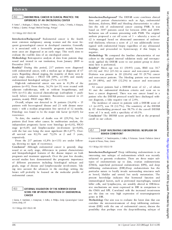 (PDF) 453 External validation of the Norwich DEFAB score for up-front ...
