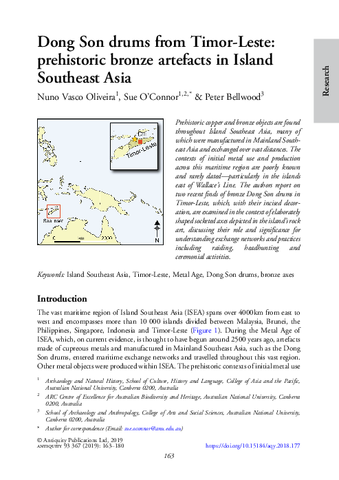 (PDF) Dong Son drums from Timor-Leste: prehistoric bronze artefacts in ...