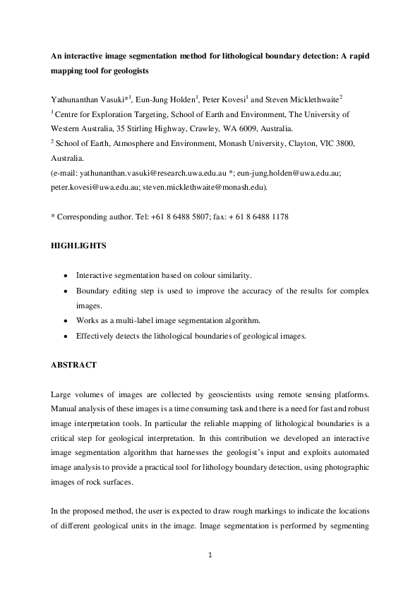 Pdf An Interactive Image Segmentation Method For Lithological Boundary Detection A Rapid