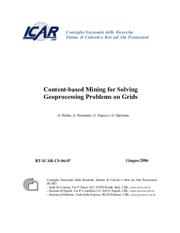 (PDF) Grid-based Content Mining for Geoprocessing