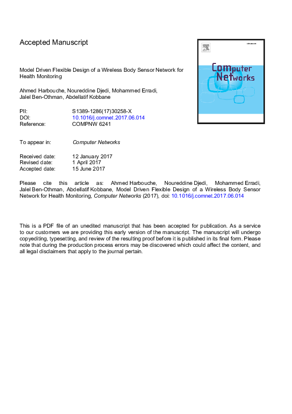 Pdf Model Driven Flexible Design Of A Wireless Body Sensor Network For Health Monitoring