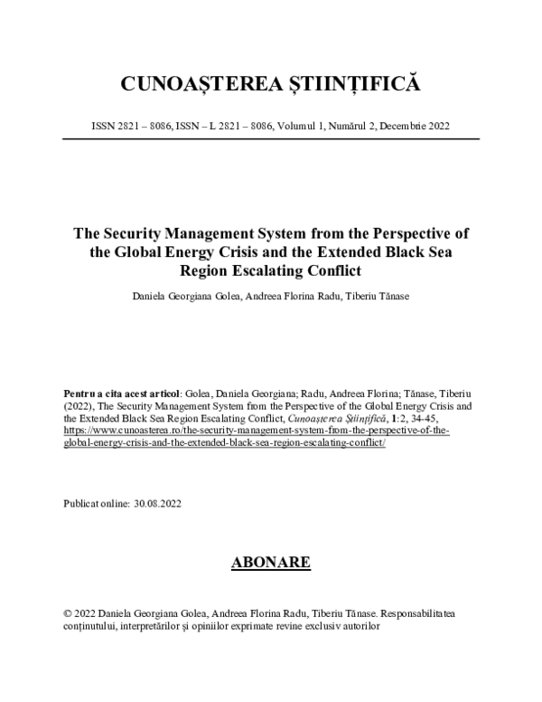 (PDF) The Security Management System from the Perspective of the Global ...