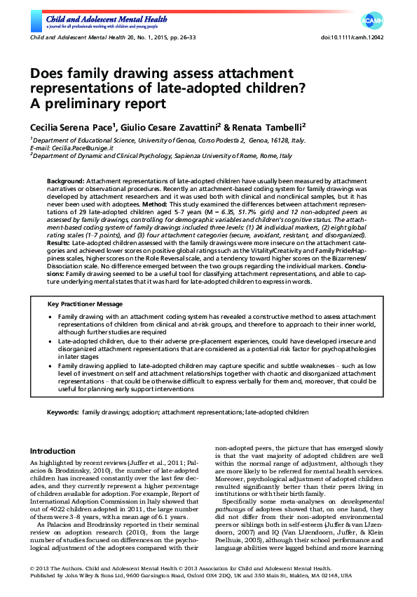 (PDF) Does family drawing assess attachment representations of late ...