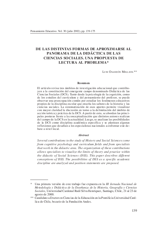 (PDF) De las distintas formas de aproximarse al panorama de la ...