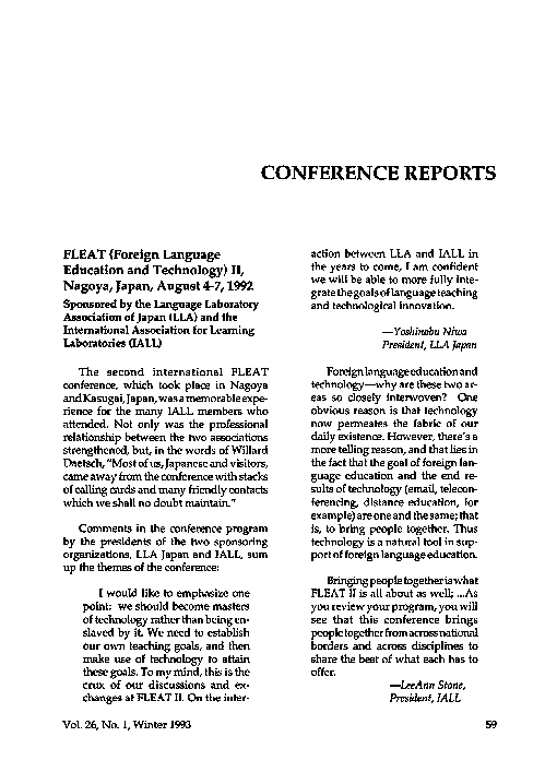 (PDF) Conference Reports