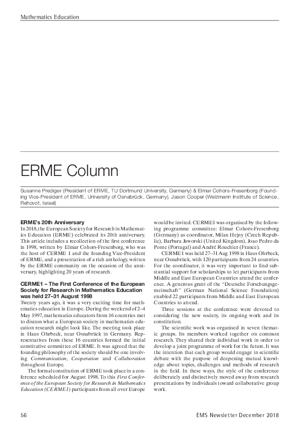 (PDF) ERME Column