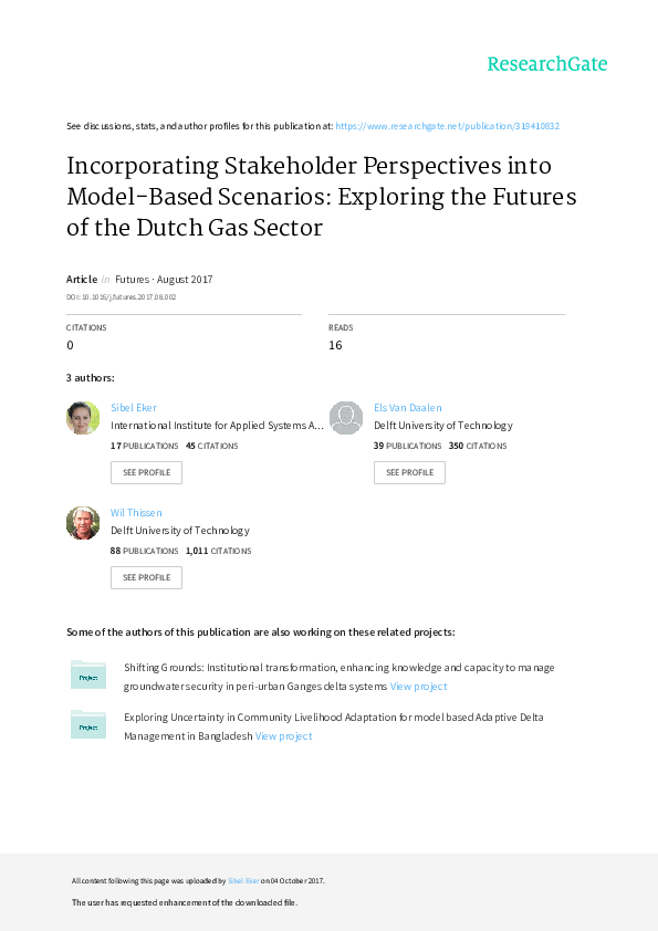 (PDF) Incorporating stakeholder perspectives into model-based scenarios ...