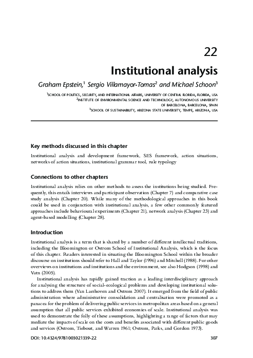 (PDF) Institutional analysis