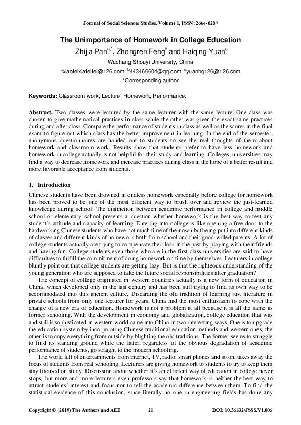 (PDF) Homework in Physical Education? A Review of Physical Education ...