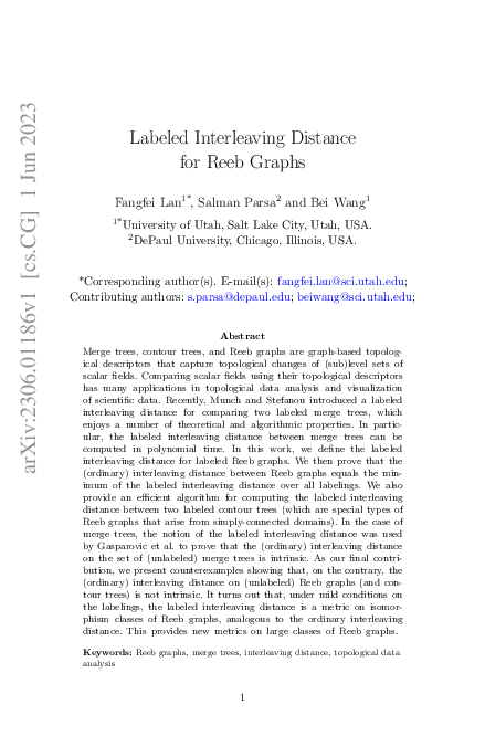 (PDF) Labeled Interleaving Distance for Reeb Graphs