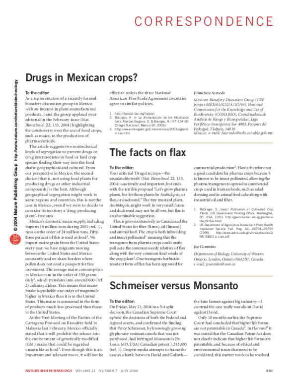 (PDF) Drugs in Mexican crops?