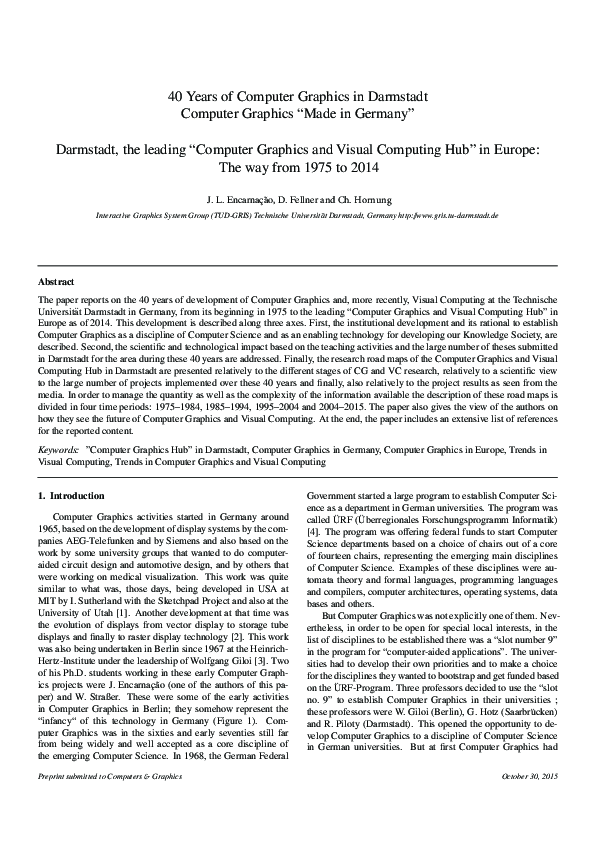 (PDF) Computer graphics “Made in Germany”