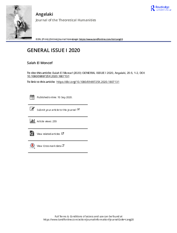 (PDF) General Issue I 2020