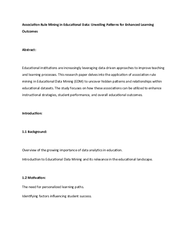 (DOC) Association Rule in Educational Data Mining - final