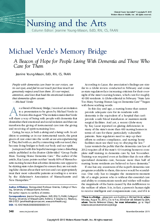(PDF) Michael Verde’s Memory Bridge