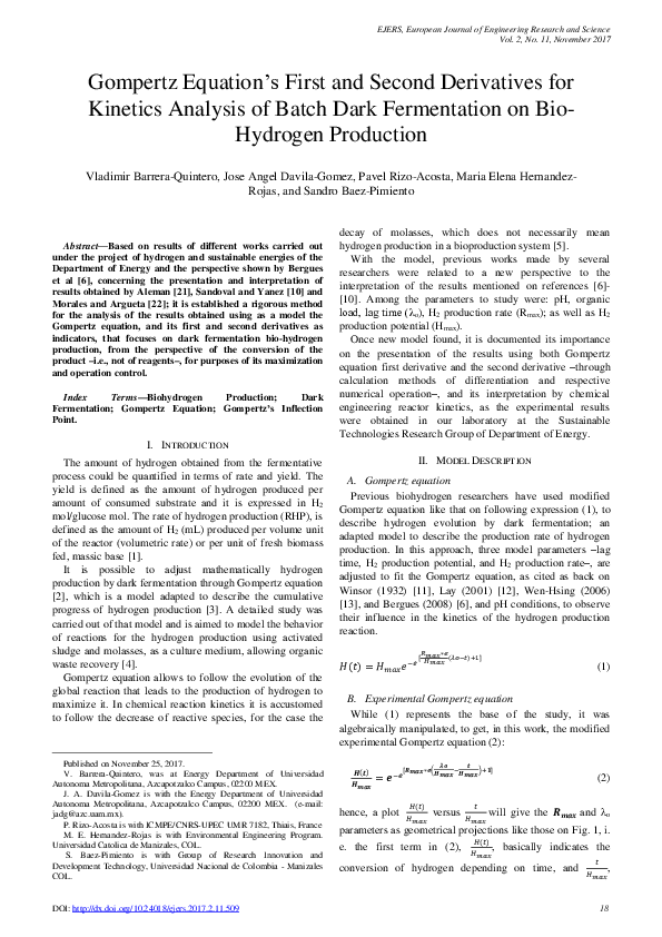 (PDF) Gompertz Equation’s First and Second Derivatives for Kinetics ...