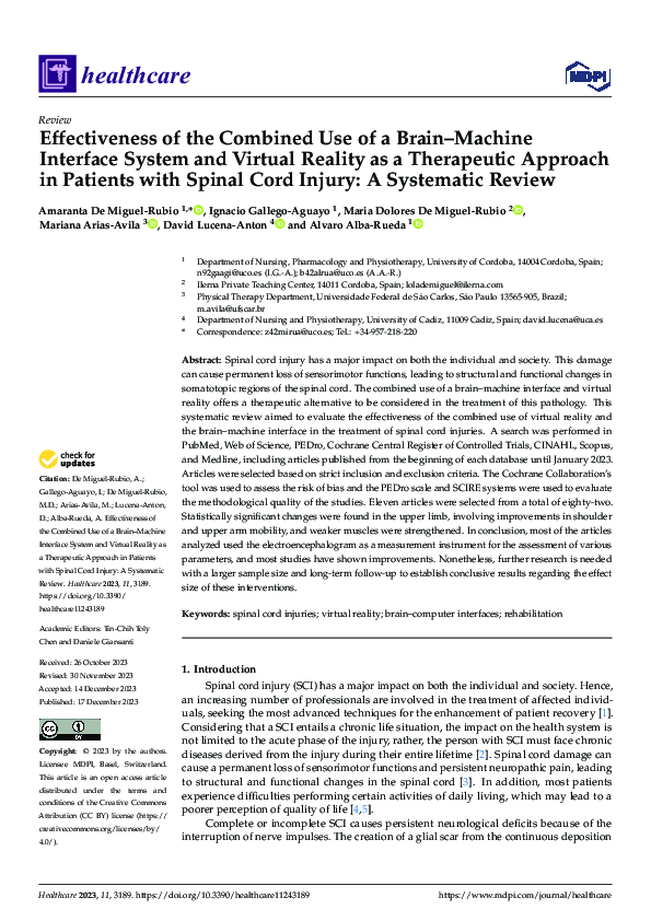 (PDF) Effectiveness of the Combined Use of a Brain-Machine Interface ...